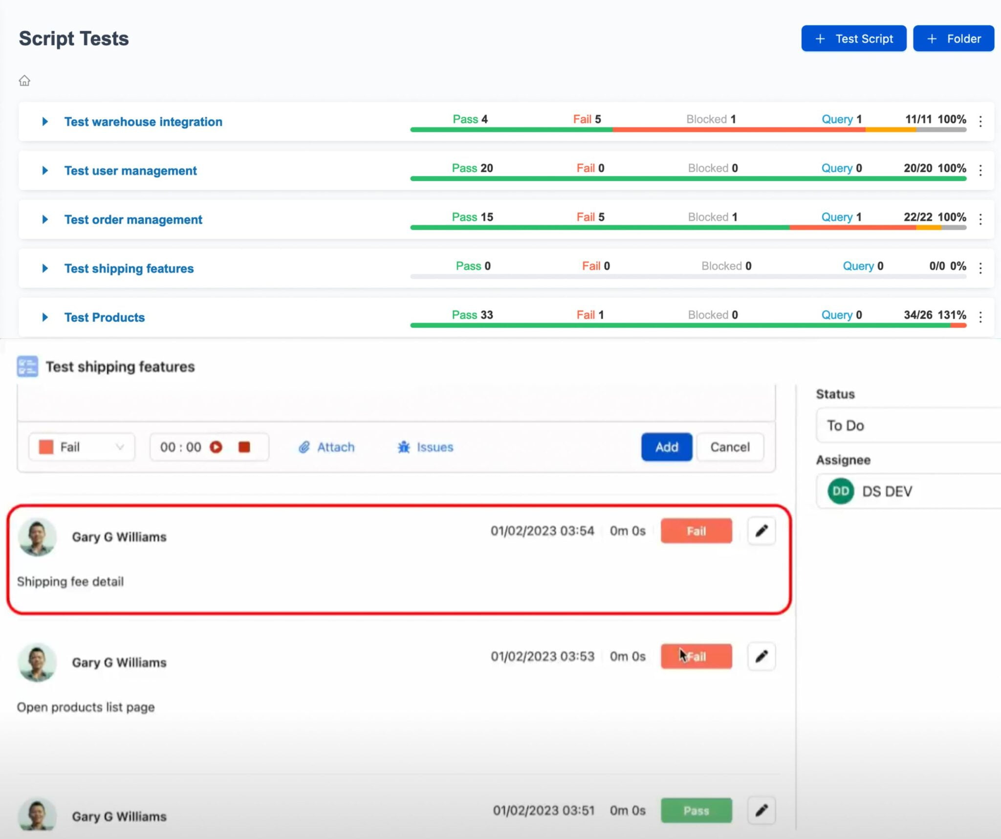 Test Script - AgileTest | Ad-hoc Test & Test Management for Jira