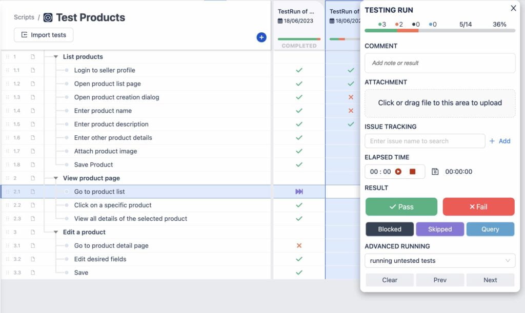 Test Script - AgileTest | Test Management for Jira